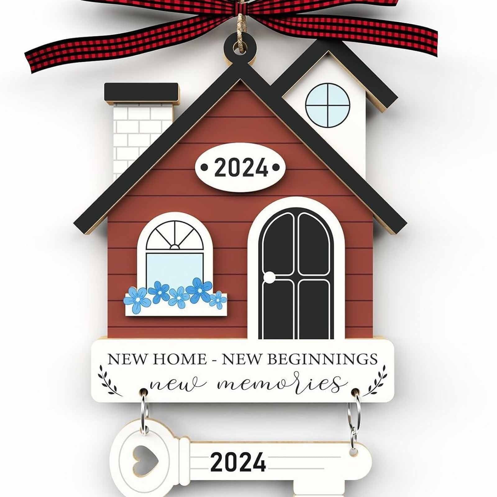 Twfbrm New Home Ornament 2024 Christmas Tree House Ornament Christmas ...