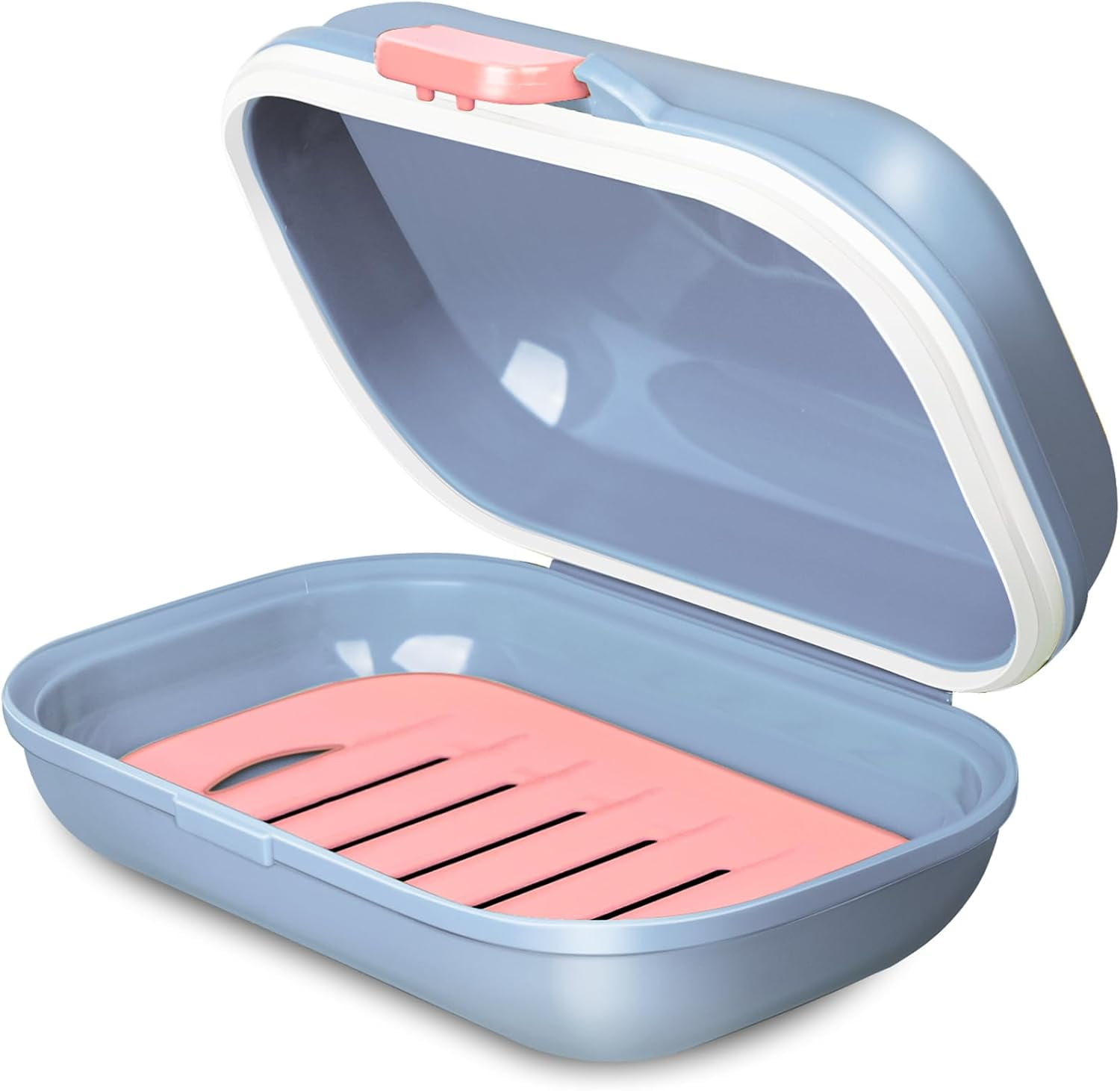 Twfbrm Travel Soap Case with Lid, Portable Soap Container with Draining ...