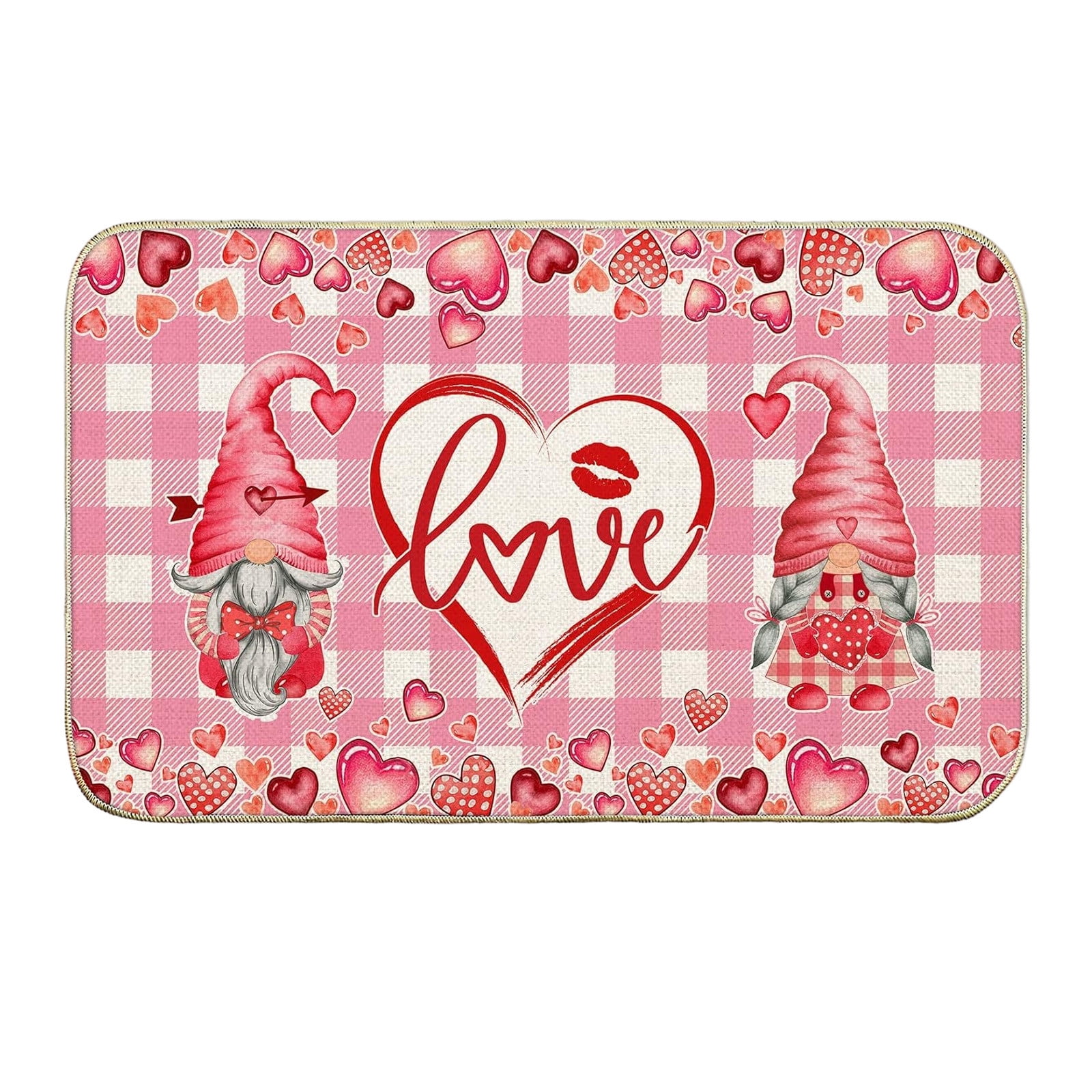 Twfbrm Valentine's Day Outdoor Mat Bathroom Rugs Heart Welcome Doormat ...
