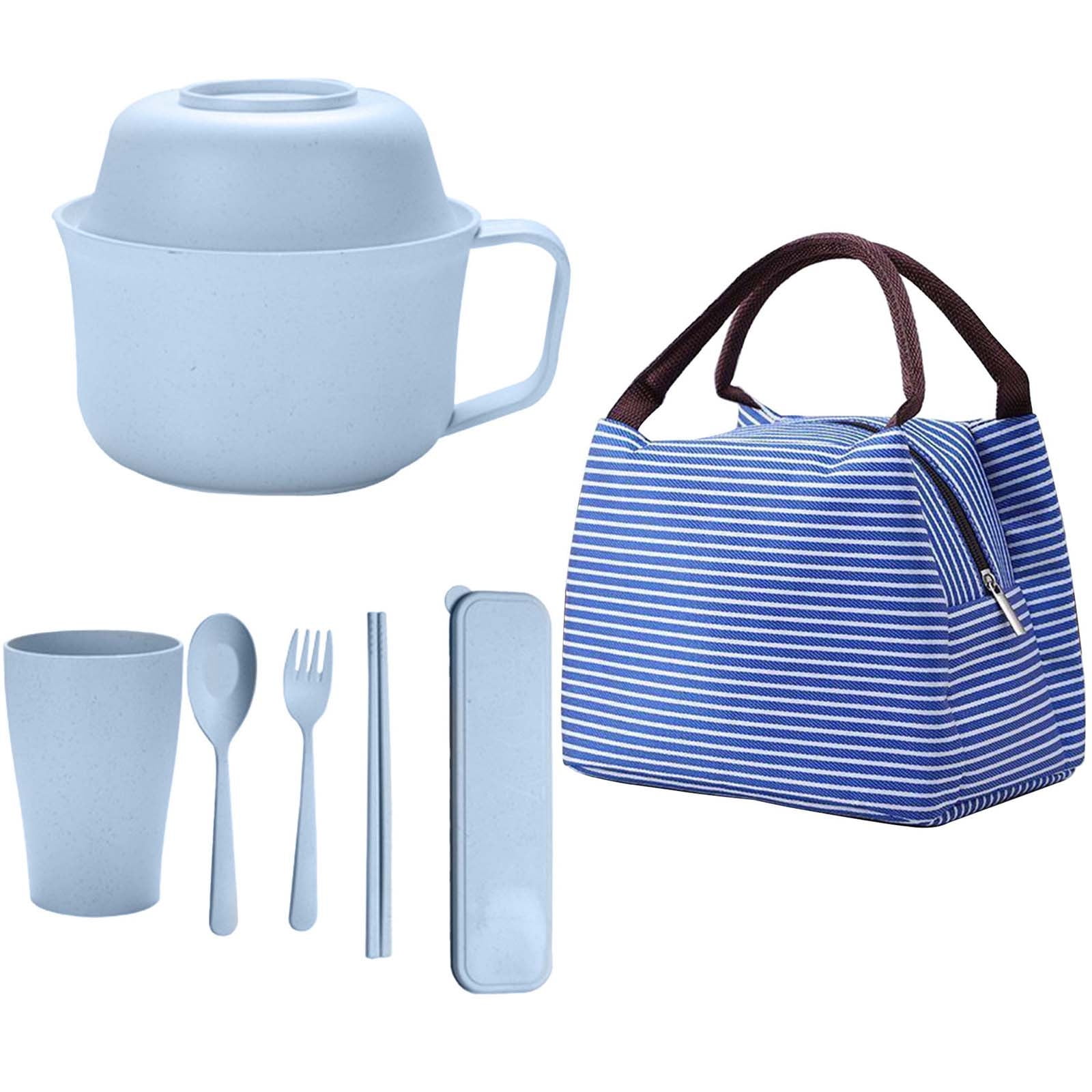 Twfbrm Wheat Straw Ramen Bowls with Lunch Bag, Large Capacity Food ...