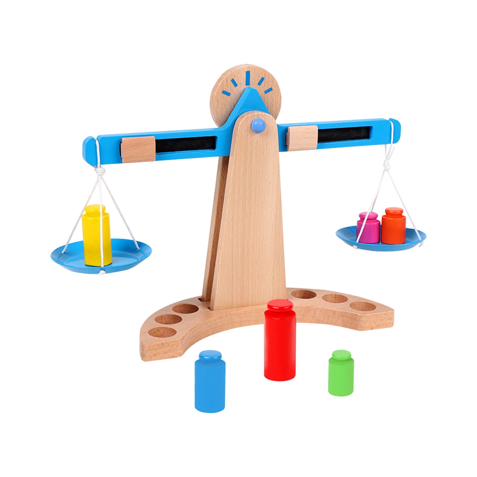 Twfbrm Wooden Balance Scale, Teaching Aid Math Balance Scales, Fun ...