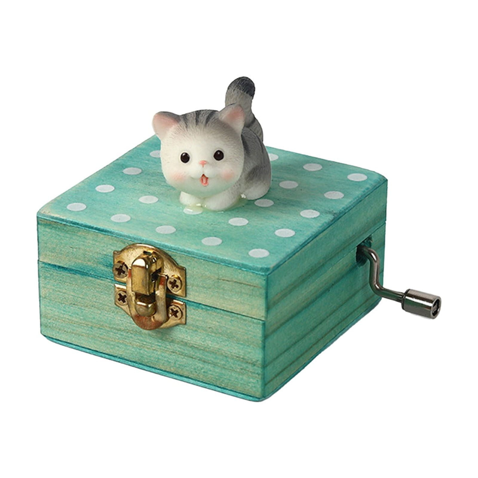Twfbrm Wooden Music Box Wood Carved Mechanism Musical Box Wind Up Music ...