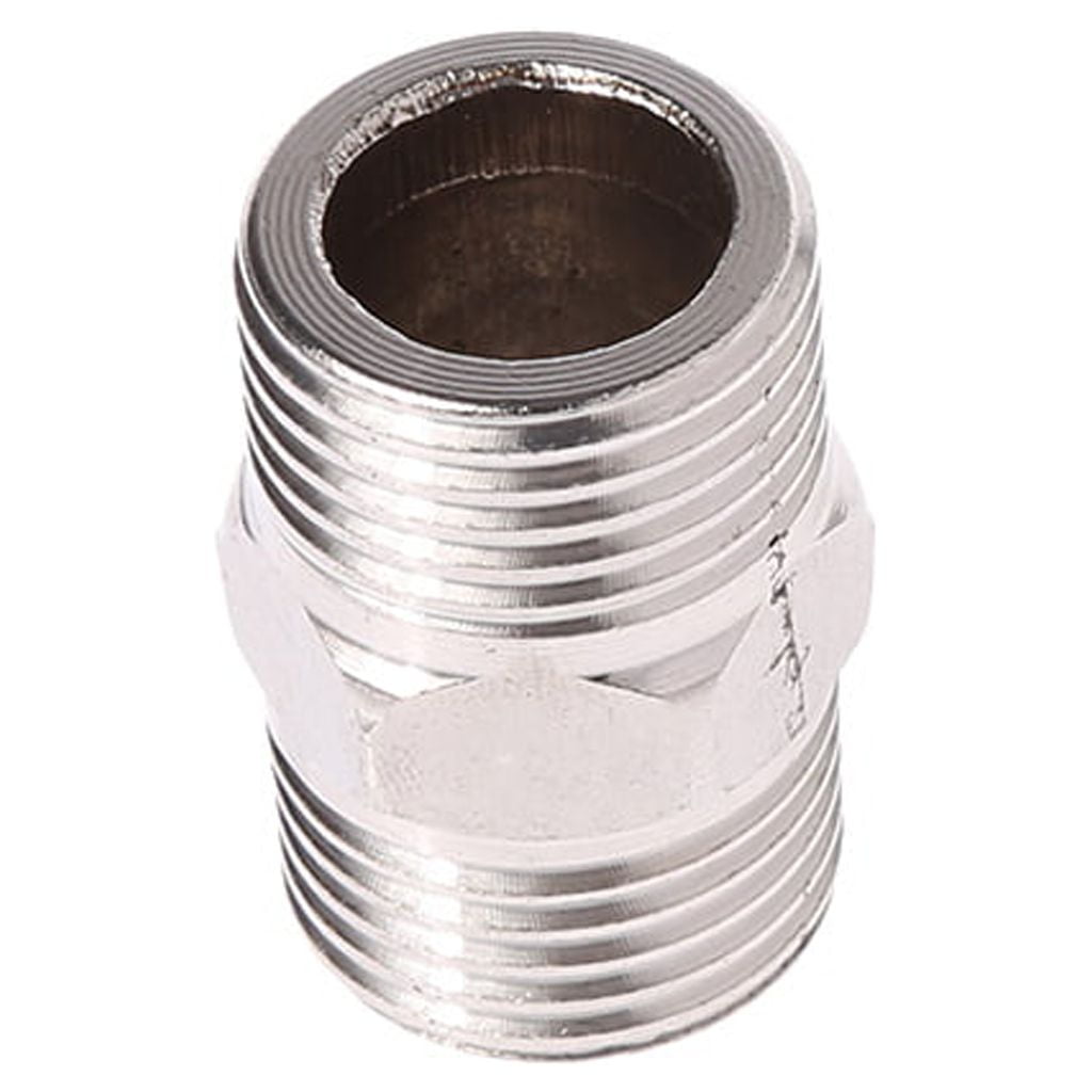 TwhqxjCN 1/2" Male 1/2" Male Hex Nipple Stainless Steel SS304 Threaded Pipe Fitting NPT 304 ...