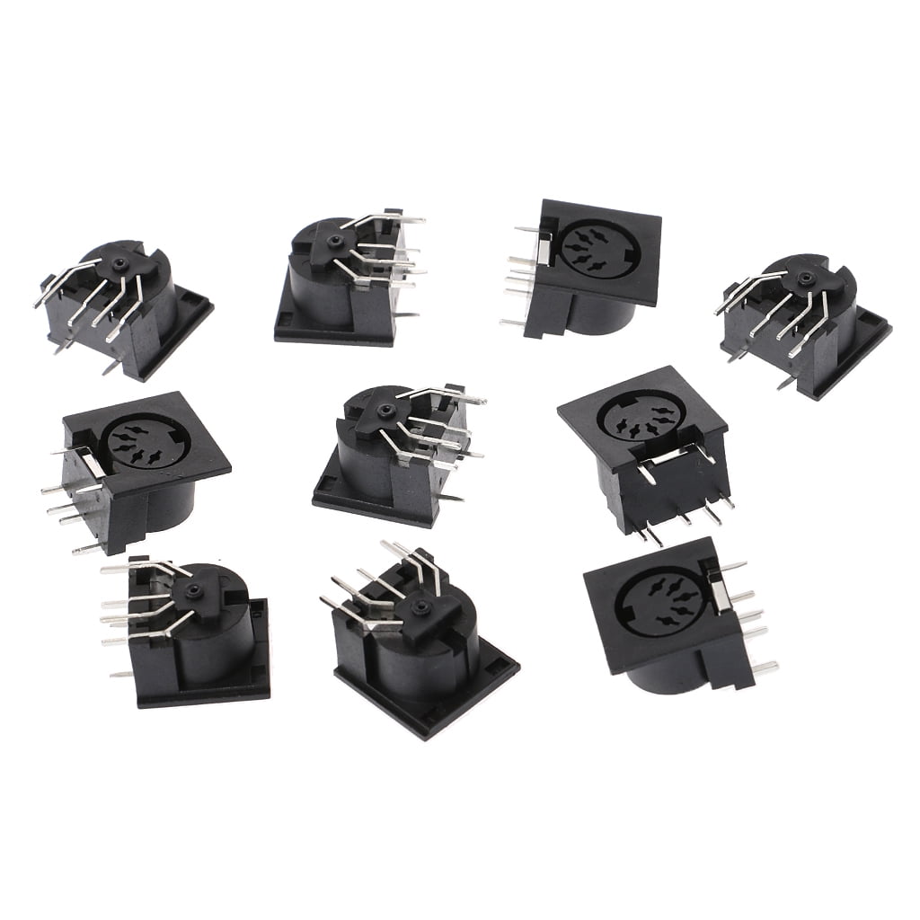 TwhqxjCN 10 Pcs/Set PCB Panel Mount Female Connector IN5 IN 5-Pin S-5 ...