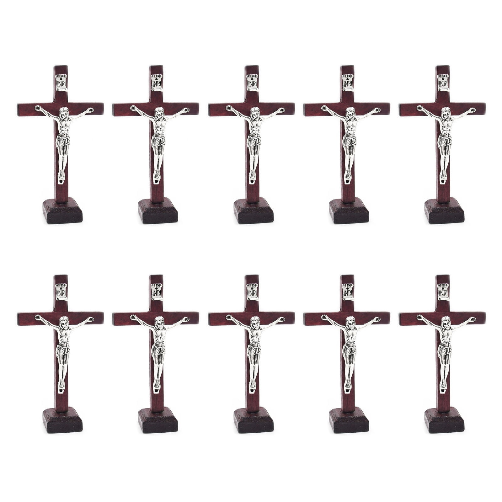 TwhqxjCN 10pcs Ornament Tabletop Ornaments Standing Crucifix Decoration ...