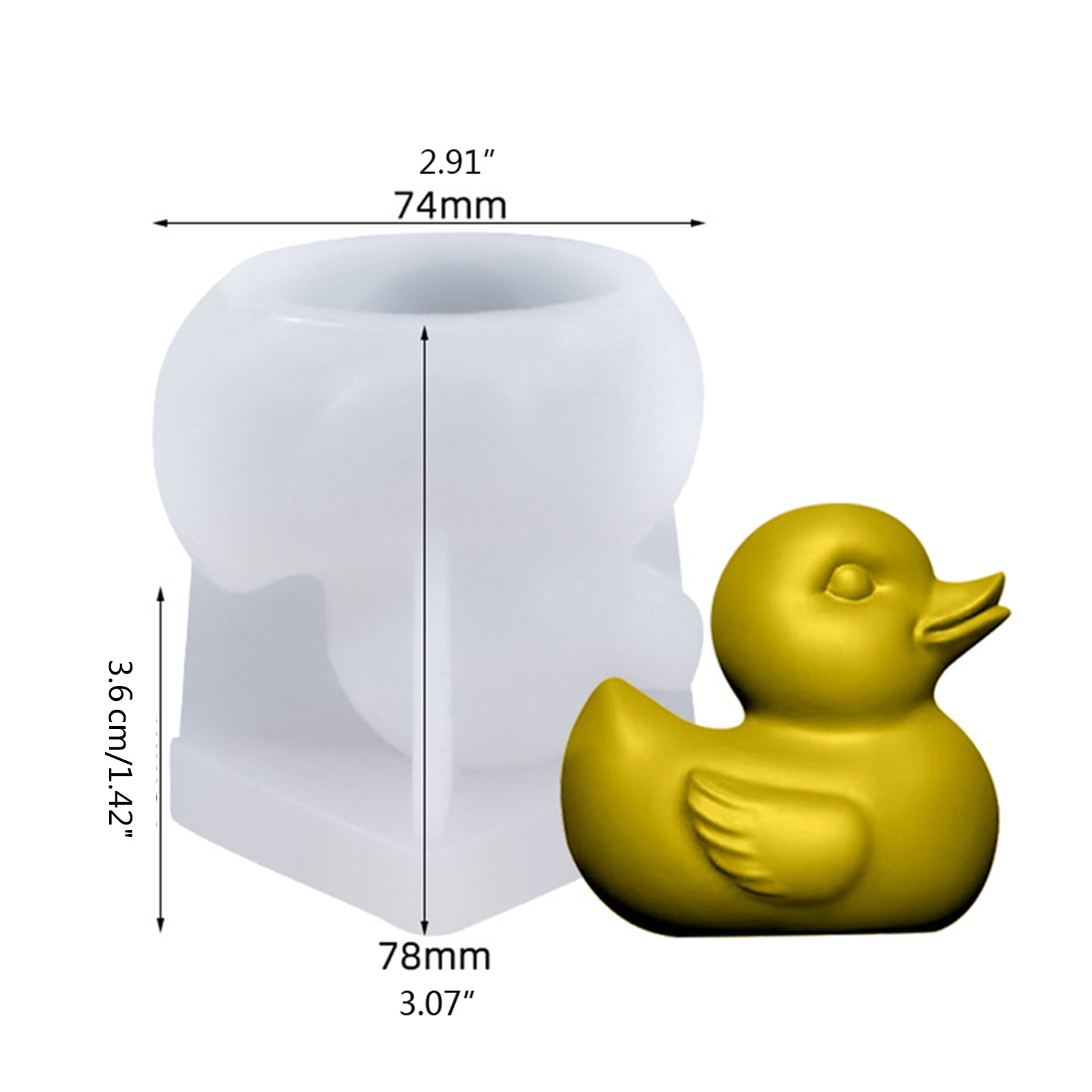 TwhqxjCN 3D Cartoon Duck Epoxy Resin Mold therapy Plaster Silicone ...