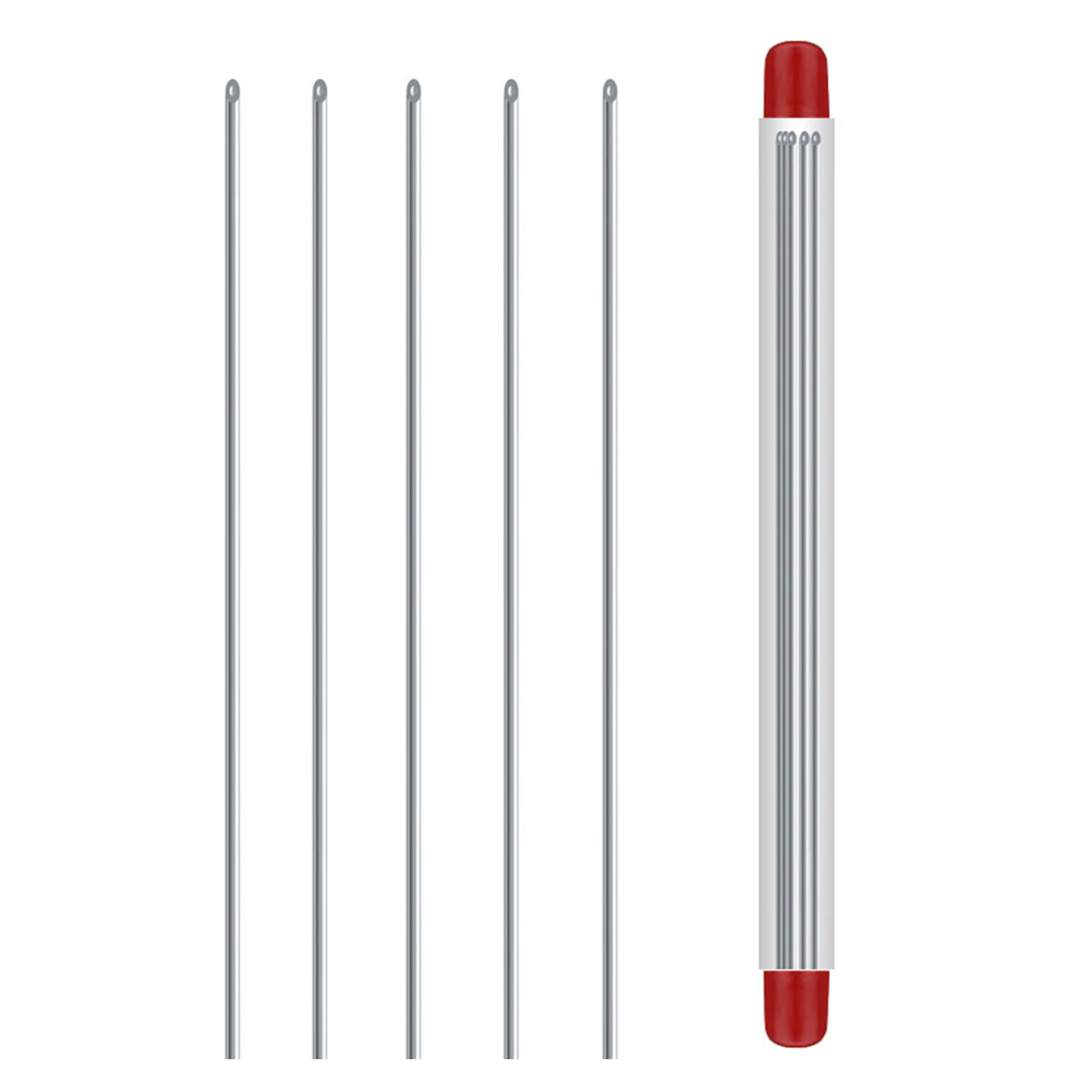 TwhqxjCN 5 Pieces Worm ing Needle Portable Hollow Earthworm Hook Needle ...