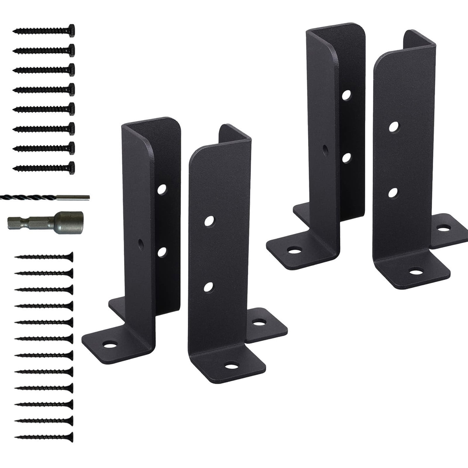 TwhqxjCN Adjustable Deck Post Anchors Base Brackets Portable Sturdy ...