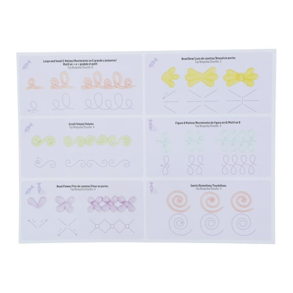 TwhqxjCN Cake Icing Piping Drawing Board Template Paper Practice ...