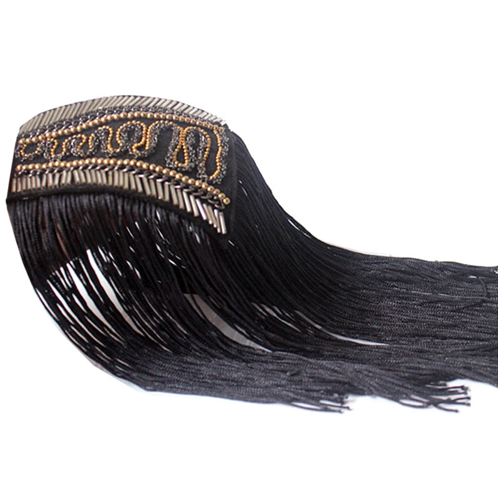 TwhqxjCN Fringe Shoulder Pieces Chain Epaulet Beads Punk Fringe ...