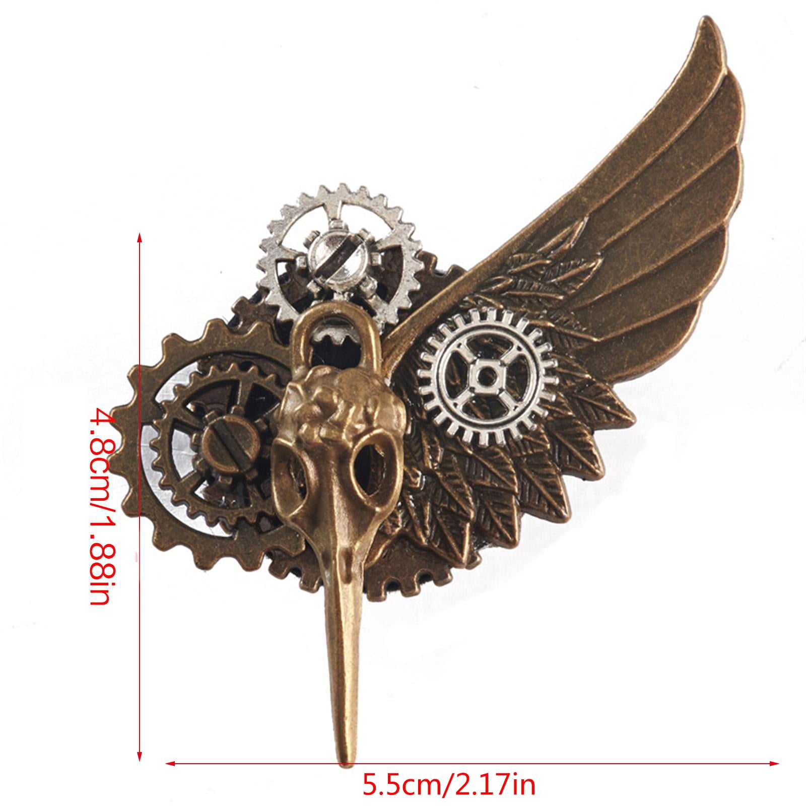 TwhqxjCN Steampunk Brooch Lapel Pin Steampunk Badge Pin Gothic Brooch ...