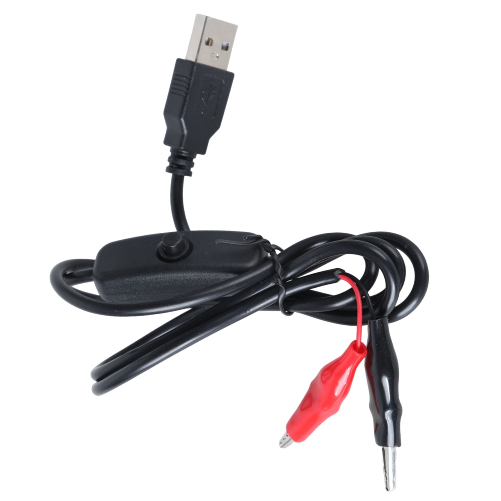 TwhqxjCN USB 5V Male to Clip Test Cable Power Supply Adapter Cord Wire ...