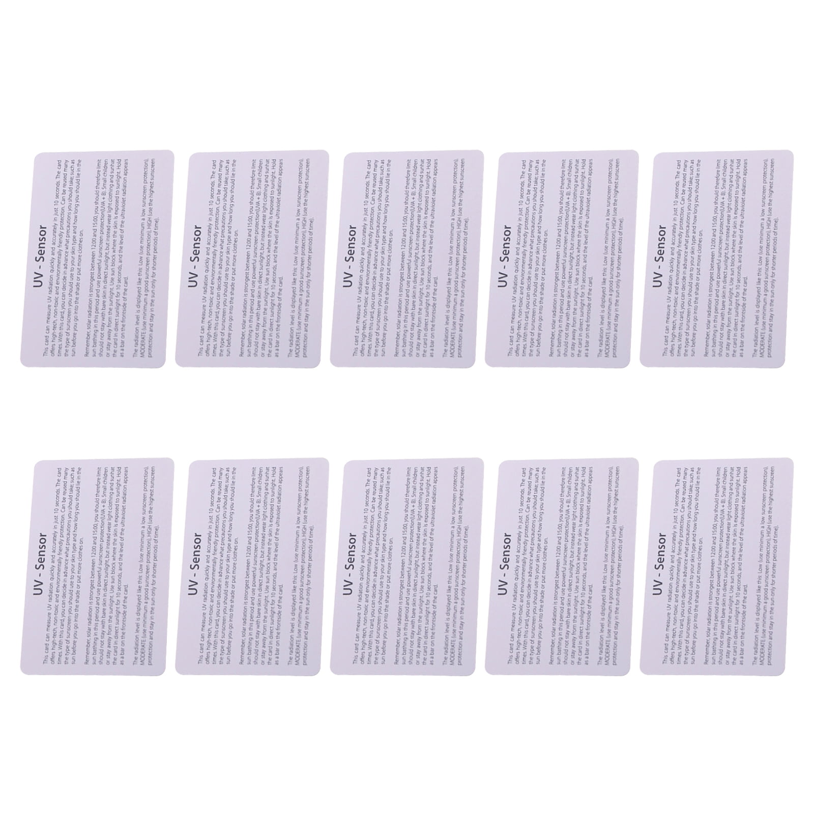 TwhqxjCN Upgraded 10 Pieces/set Test Card UVB Test Strips Effects ...