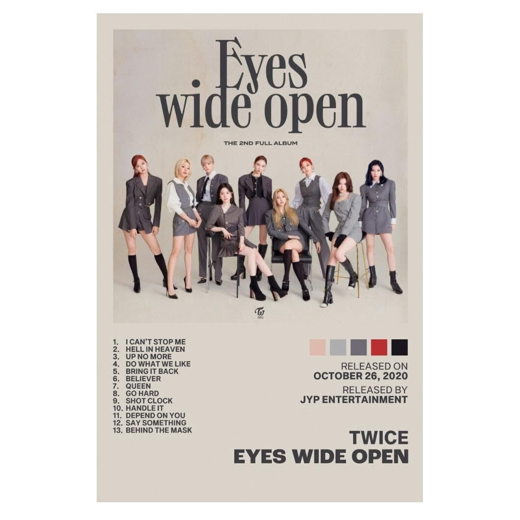 Twice Eyes wide open Album Cover Music Poster K-pop Home Decor For ...