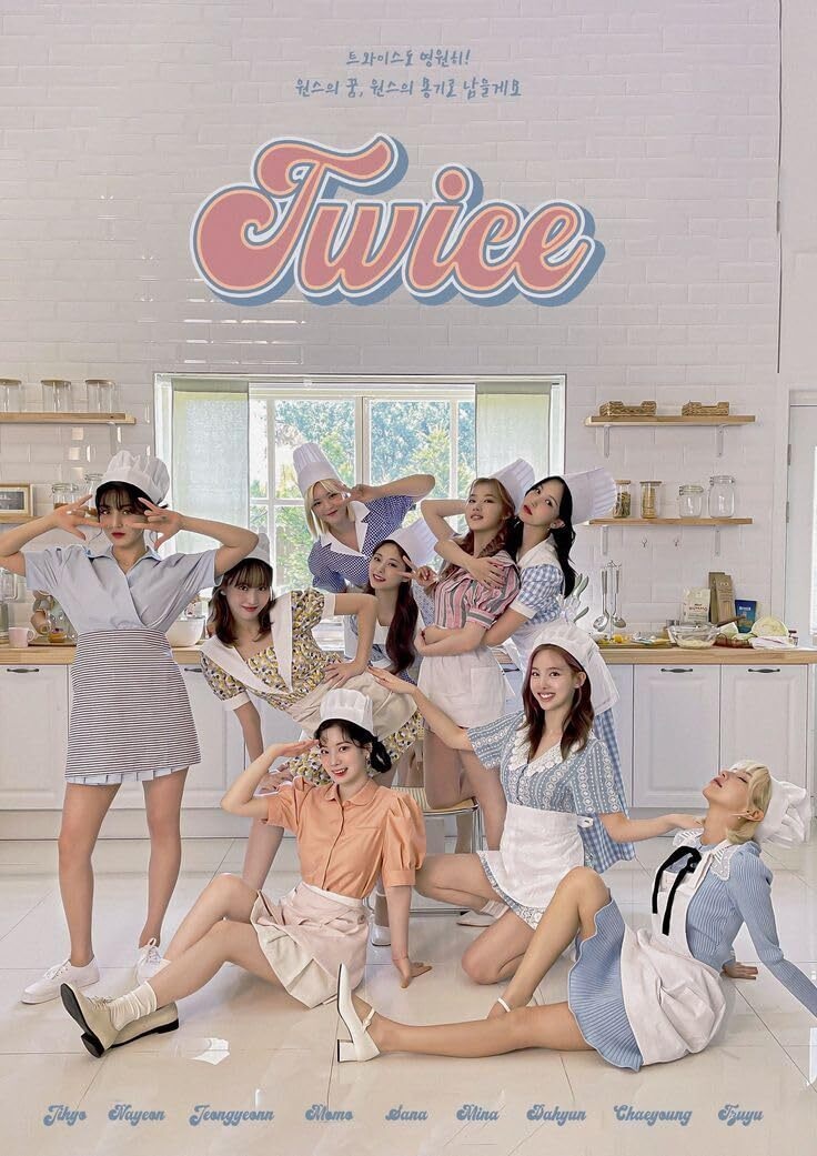 Twice Poster, K-Pop Girl Group, Nayeon, Jeongyeon, Momo, Sana, Jihyo ...
