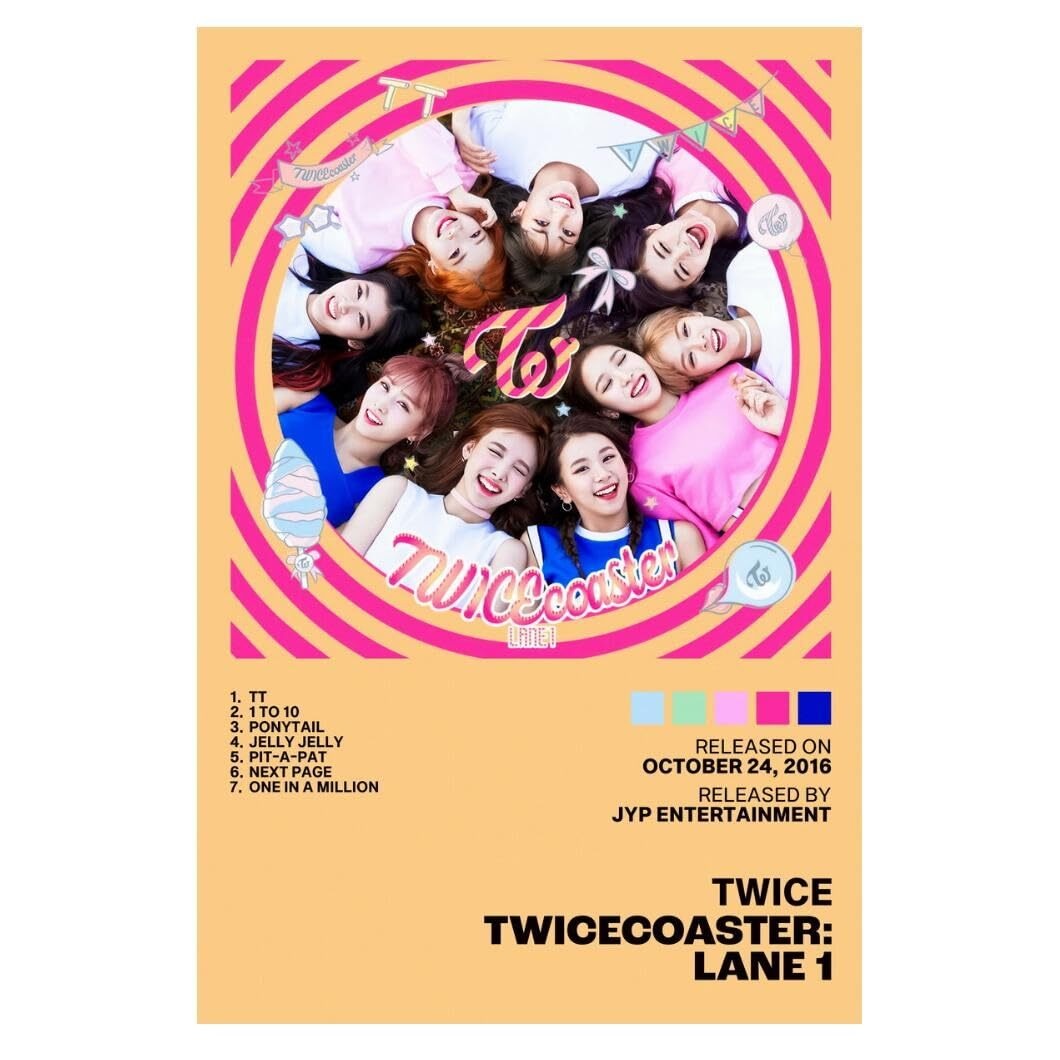 Twice TWICEcoaster: LANE 1 Album Cover Music Poster K-pop Home Decor ...
