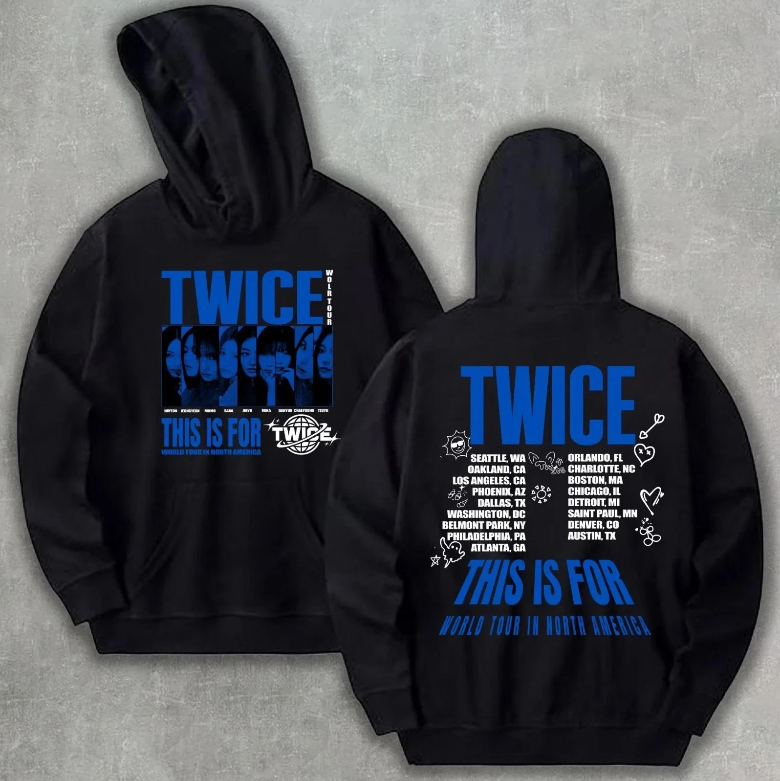 Twice This is for World Tour Part 2 Four Twice Ready to Be Tour Hoodie ...