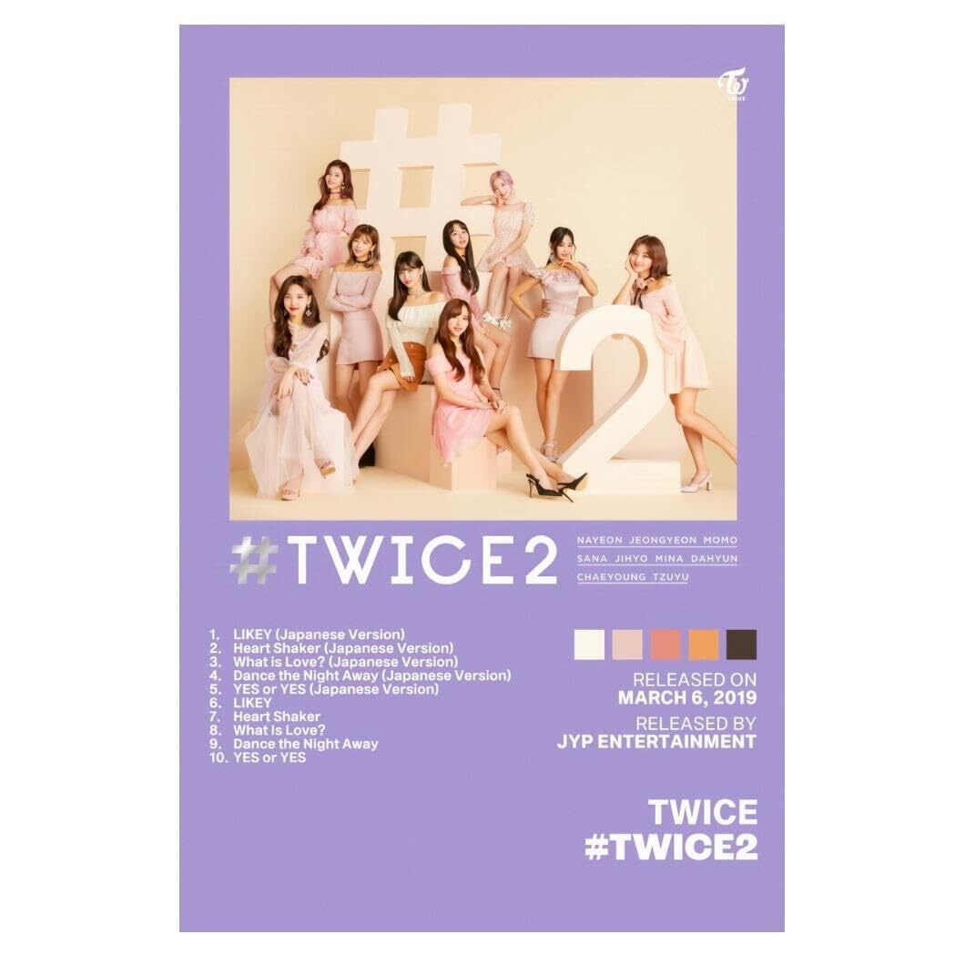 Twice #Twice2 Album Cover Music Poster K-pop Home Decor For Living Room ...