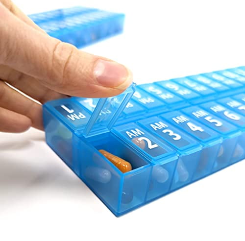 Twice-a-Day Monthly Pill Box Planner Set - AM & PM Medication Organizer ...