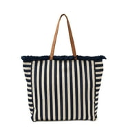 Magid Women's Two Tone Straw Beach Tote Bag with Flat Handle - Walmart.com