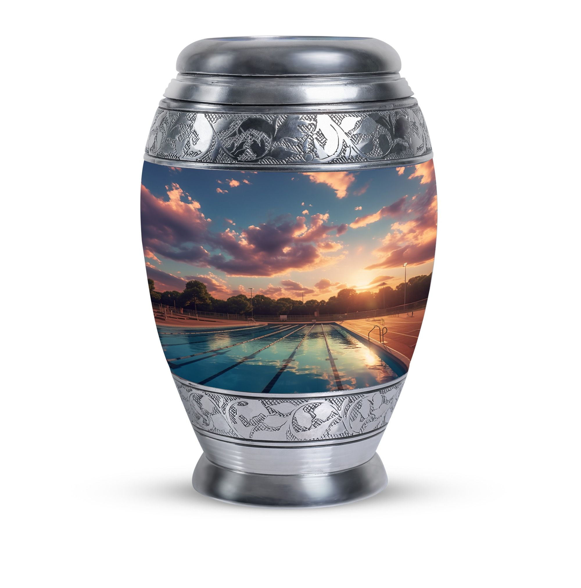 Twilight At The Pool - Custom Urn - Small Urn For Ashes Keepsake - 3 ...
