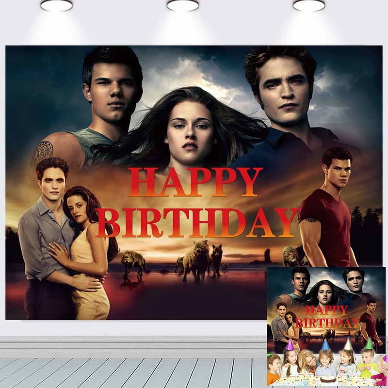 Twilight Backdrop Banner Party Supplies Post Birthday Decorations ...