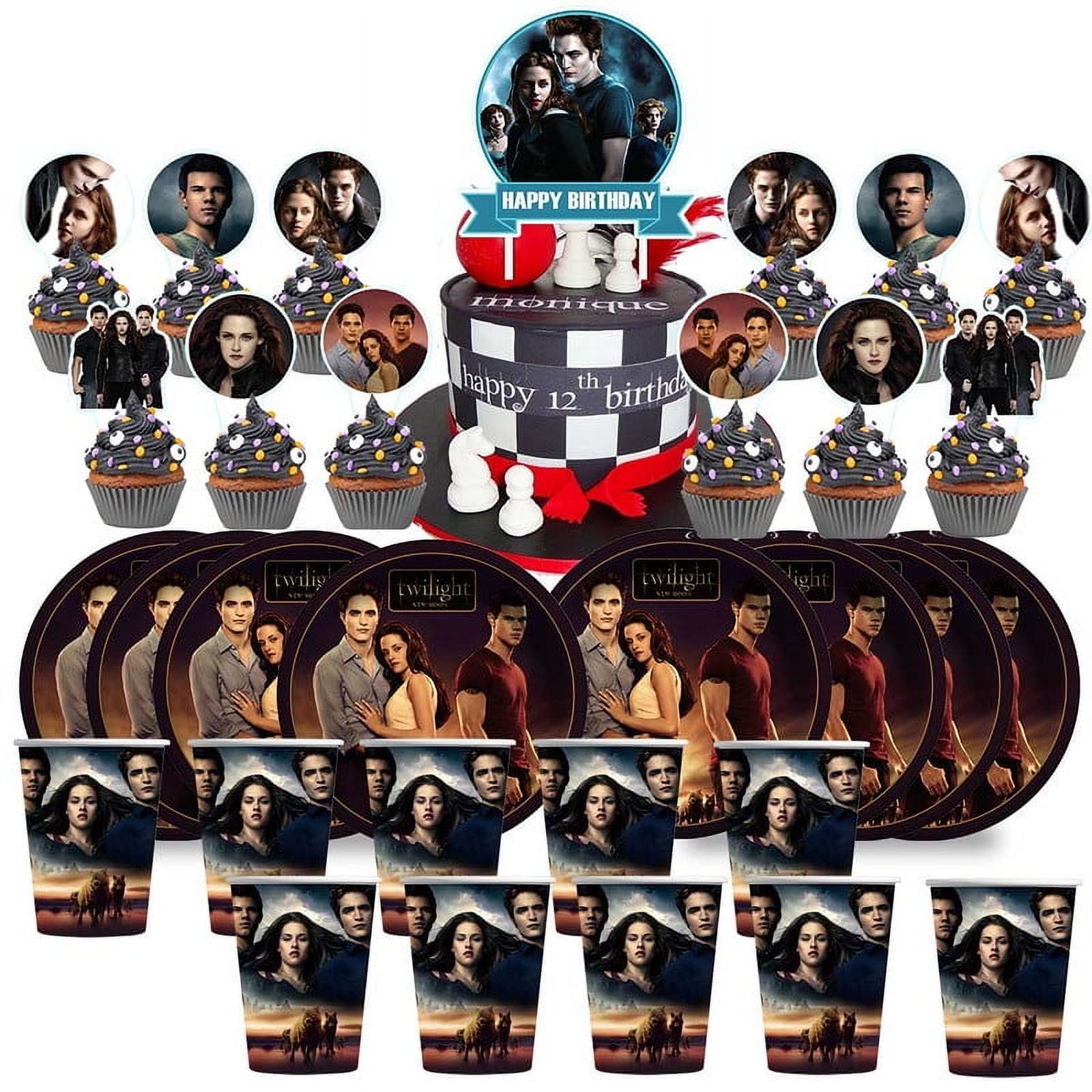 Twilight Birthday Cups Party Supplies Plates Fans Decorations Cake ...