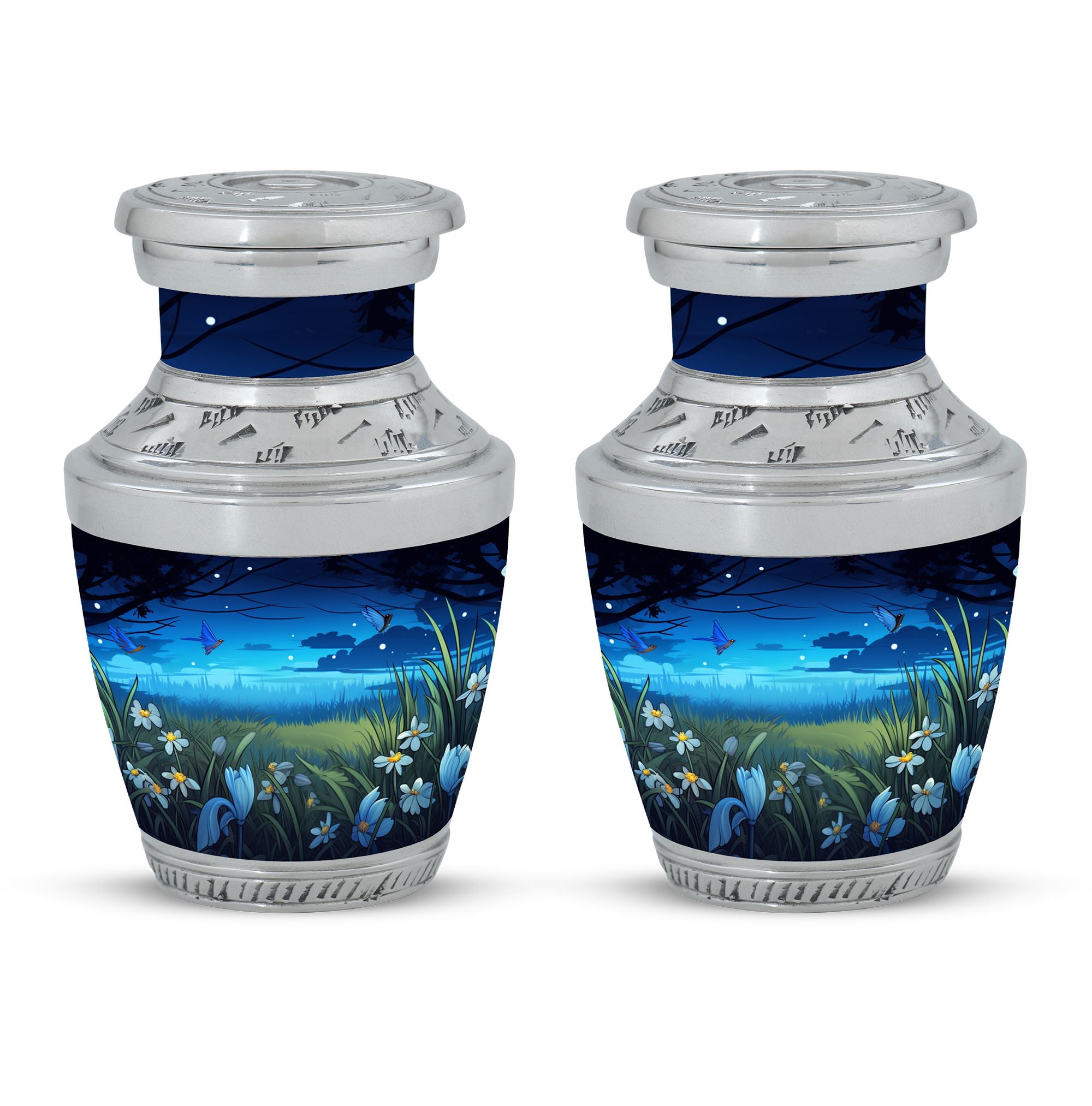 Twilight Blossoms Blossom's Embrace - Small Decorative Urn - Floral ...