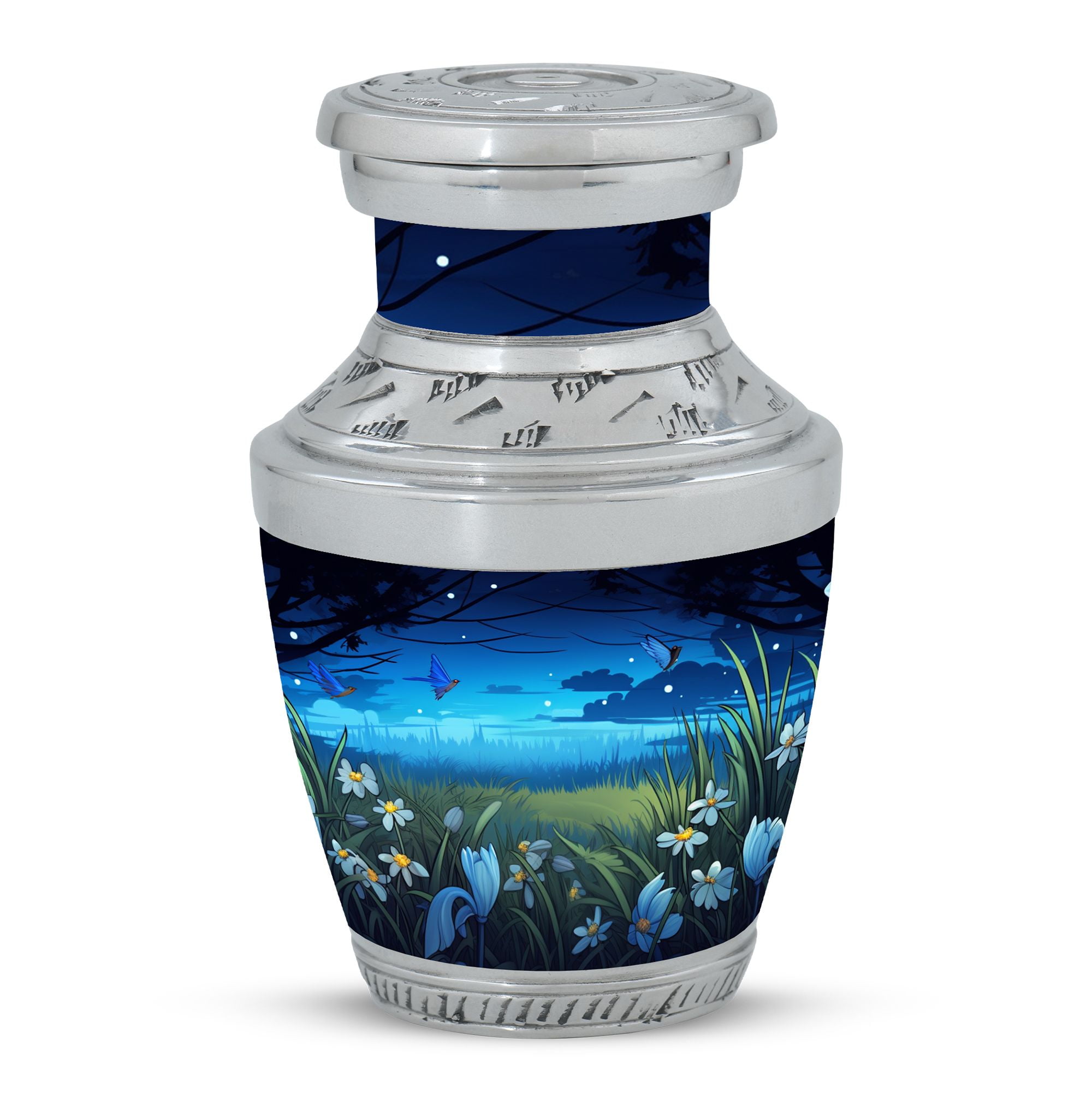 Twilight Blossoms Eternal Echo - Mini Urn for Ashes - Reverberating ...
