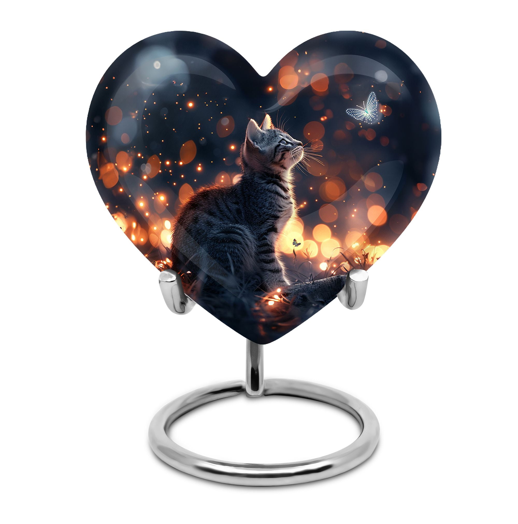 Twilight Butterfly Dance Cremation Heart Urns For Ashes Mini Heart ...