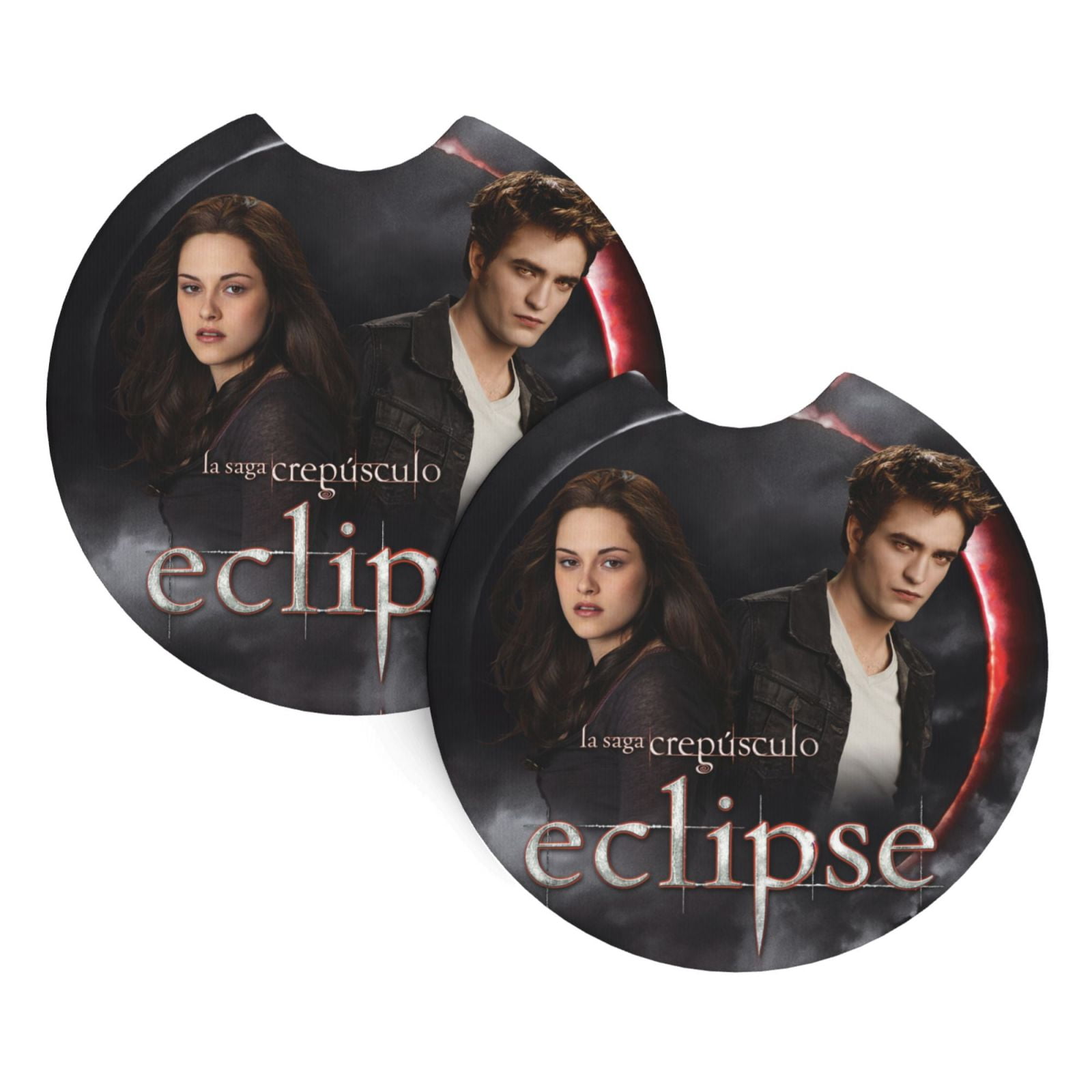 Twilight Car Coasters For Cup Holders, 2 Pack Non-Slip Universal Rubber Car Cup Coaster For ...