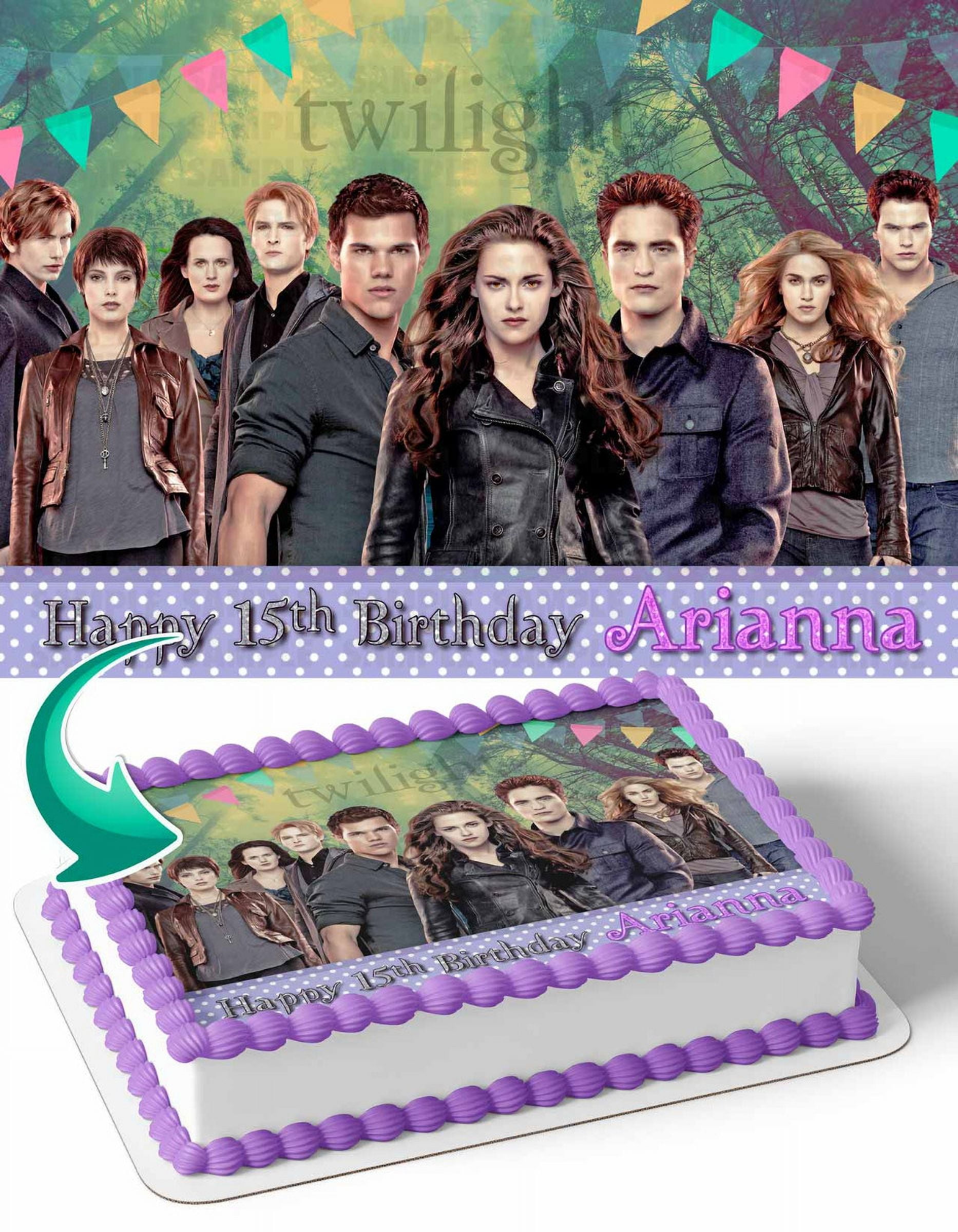 Twilight Edible Cake Image Topper Personalized Birthday Party 1/4 Sheet ...
