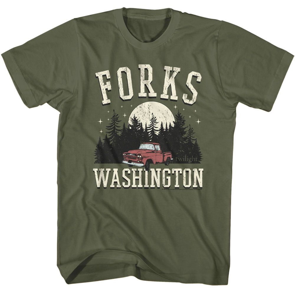 Twilight Forks Truck Military Green Adult T-Shirt - Walmart.com