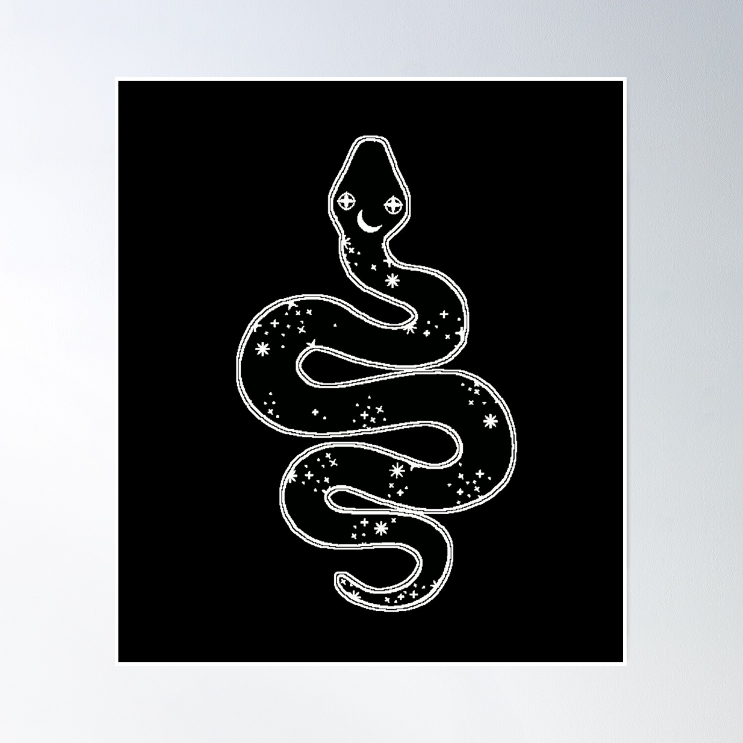Twilight Galaxy Snake Poster Wall Art, Modern Wall Decor, 24x36 ...