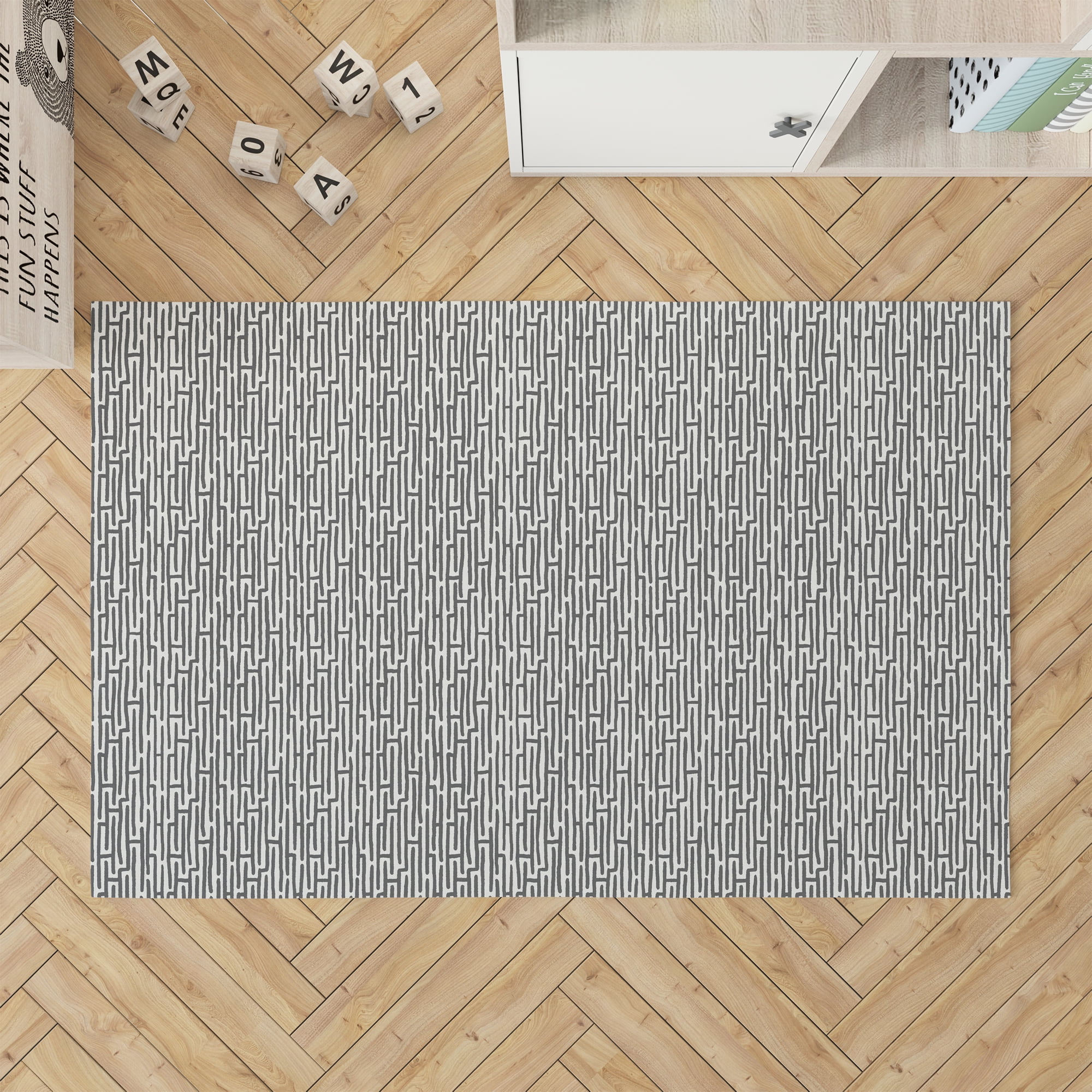 Twilight Labyrinth Ivory Charcoal Kids Play Mat - Walmart.com
