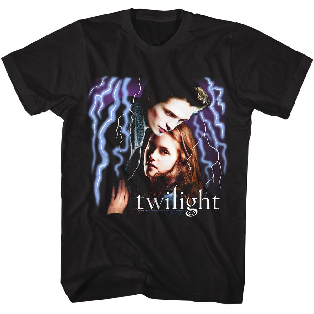 Twilight Lightning Strikes Black T-Shirt - Walmart.com