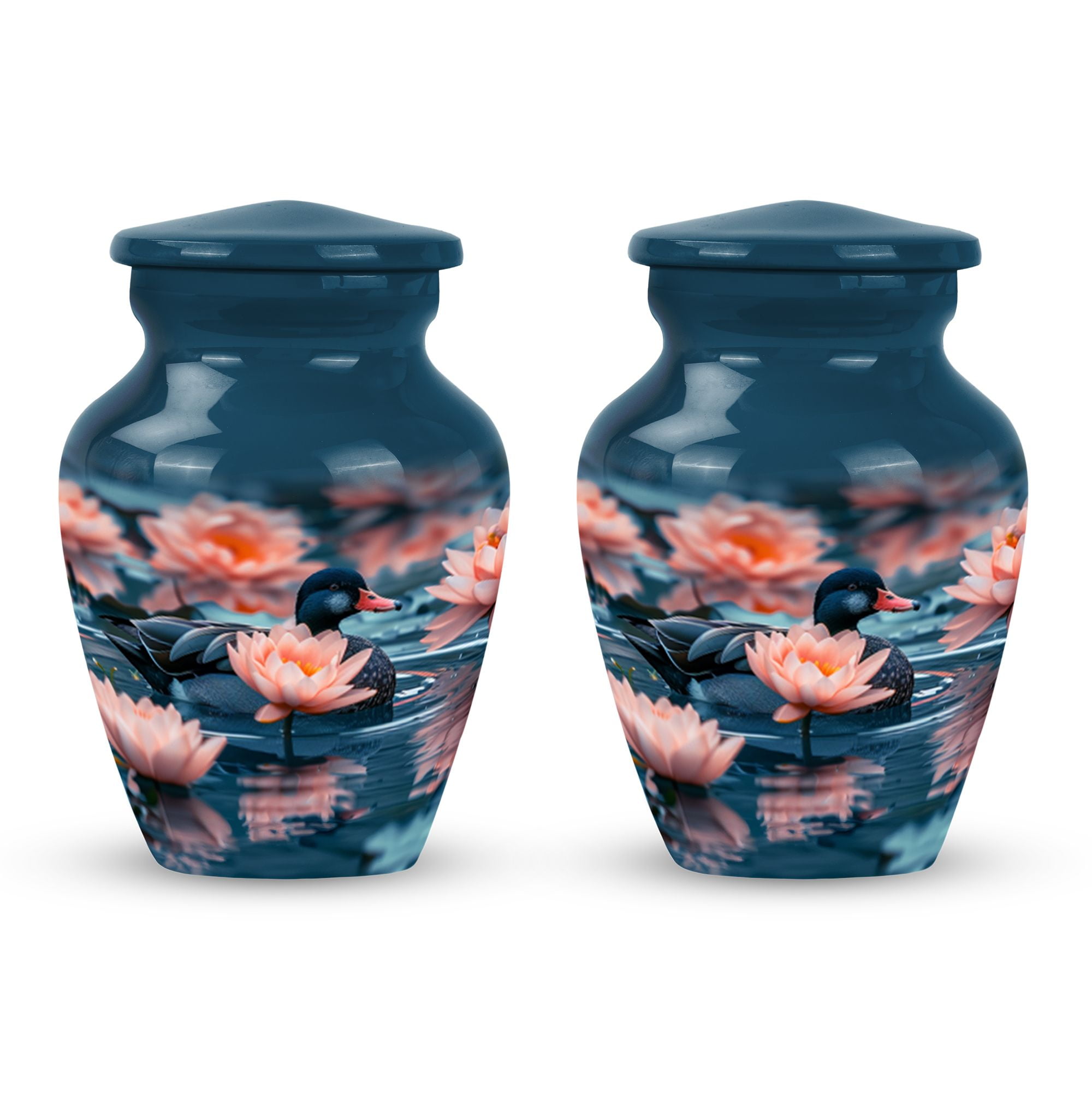 Twilight Lotus Haven duck - Keepsake Urn - Burial Urns For Human Ashes ...