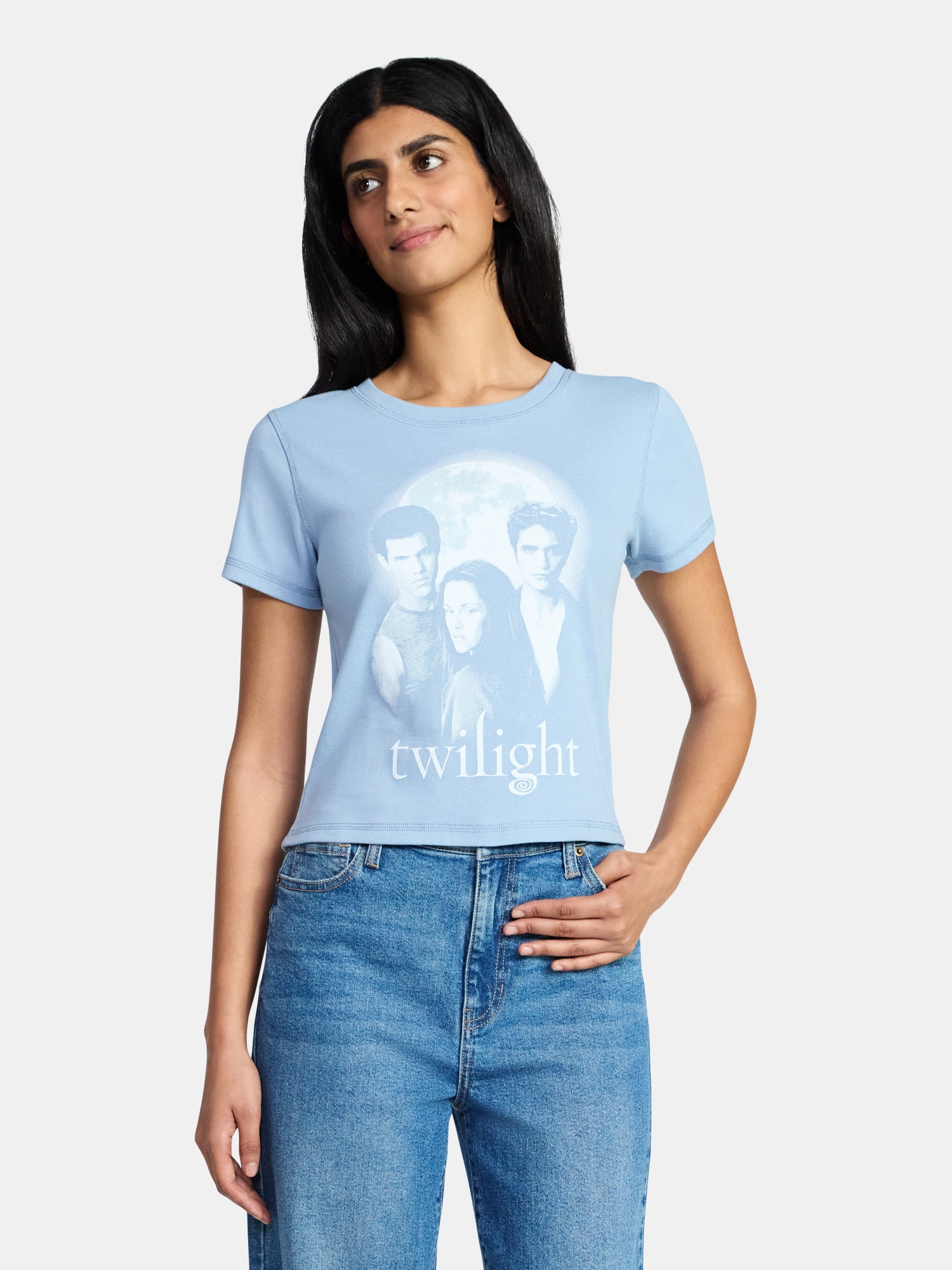 Twilight Moon Women's Graphic Tee with Short Sleeves, Sizes XXS-XXL ...
