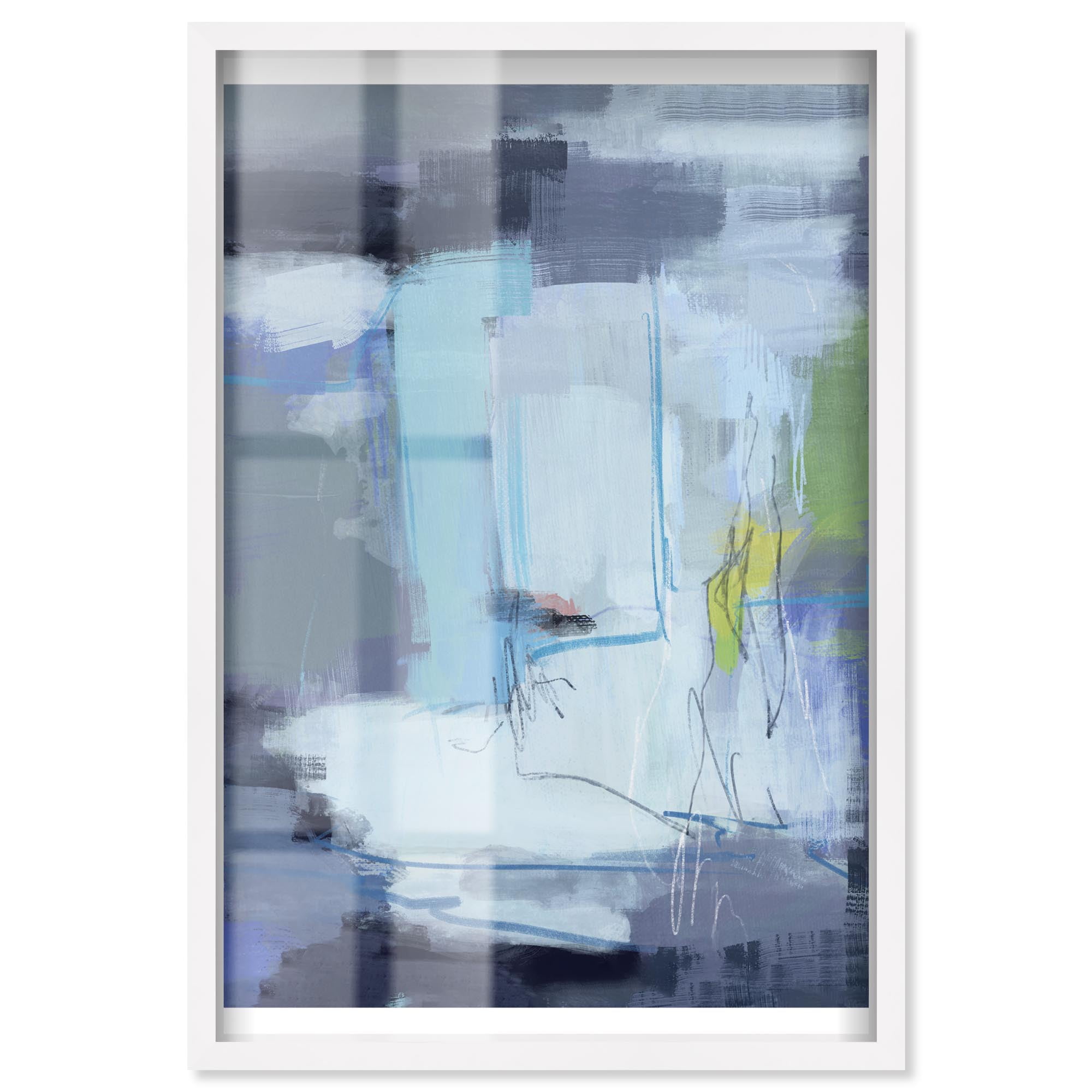 Twilight Over Water Shadowbox Print Blue Wall Decor by Art Remedy ...