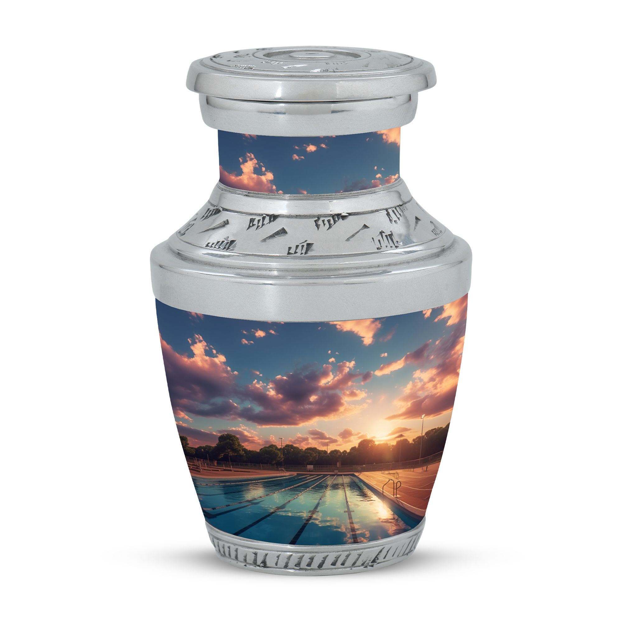 Twilight at the Pool Compact Mini Urn for Cremation Ashes - Small ...