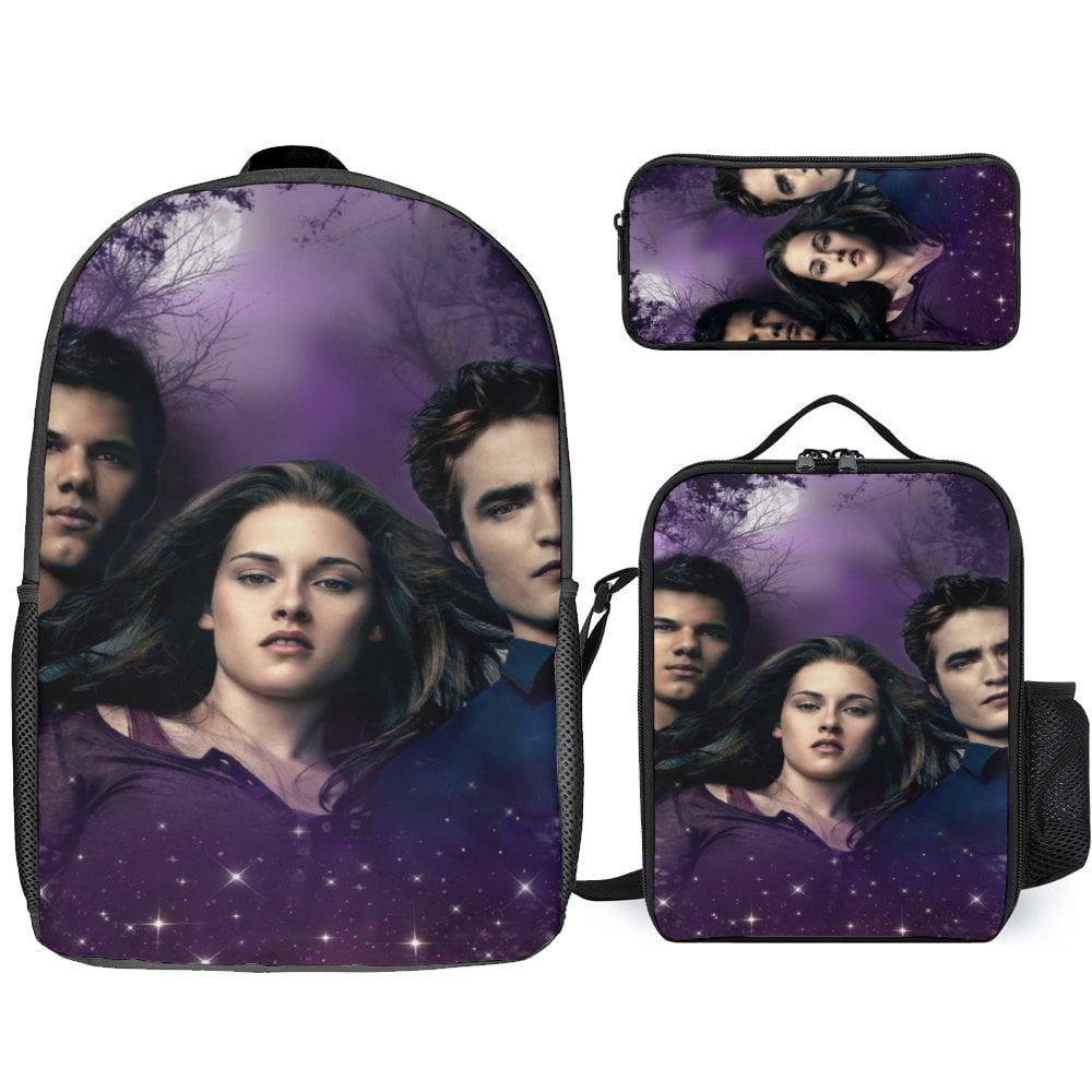Twilight Saga Backpack Set Cartoon Backpacks with Pencil Case and Lunch ...