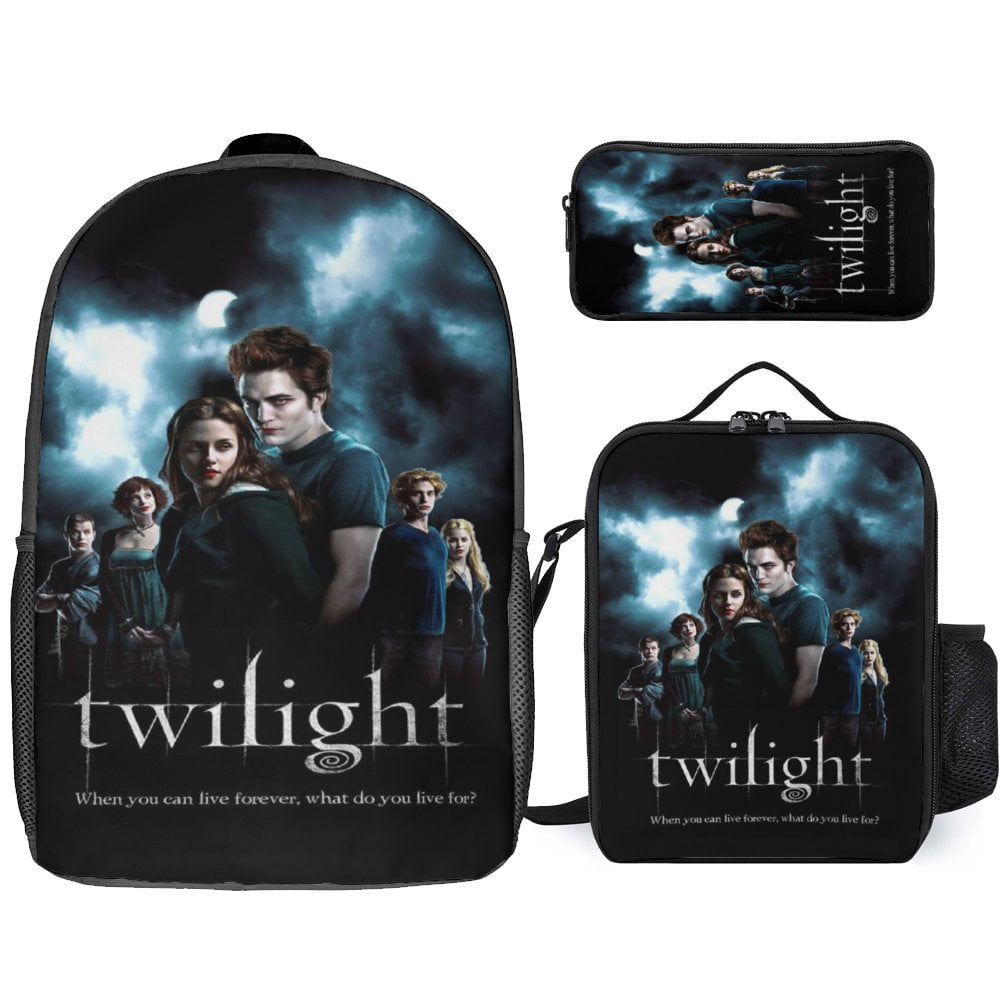 Twilight Saga Backpack Set Cartoon Backpacks with Pencil Case and Lunch ...