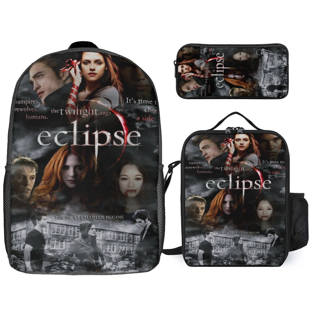 Twilight Saga Backpack Set Cartoon Backpacks with Pencil Case and Lunch ...