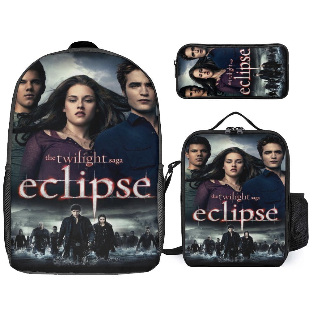 Twilight Saga Backpack Set Cartoon Backpacks with Pencil Case and Lunch ...
