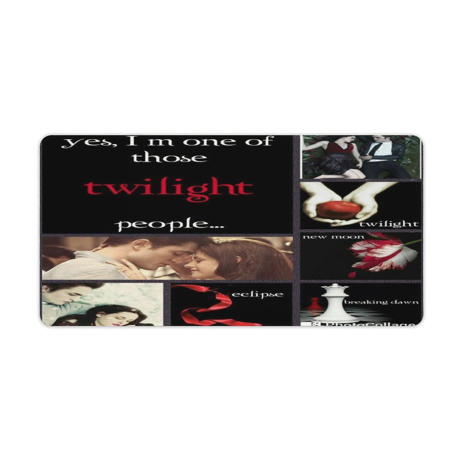 Twilight Saga Large Gaming Mouse Pad for Laptop Computer Rubber Edge ...