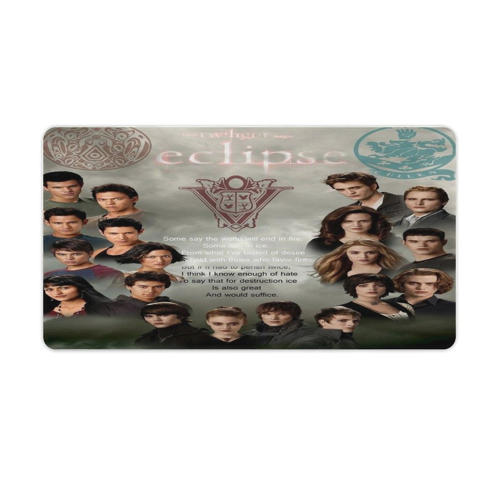 Twilight Saga Large Gaming Mouse Pad for Laptop Computer Rubber Edge ...