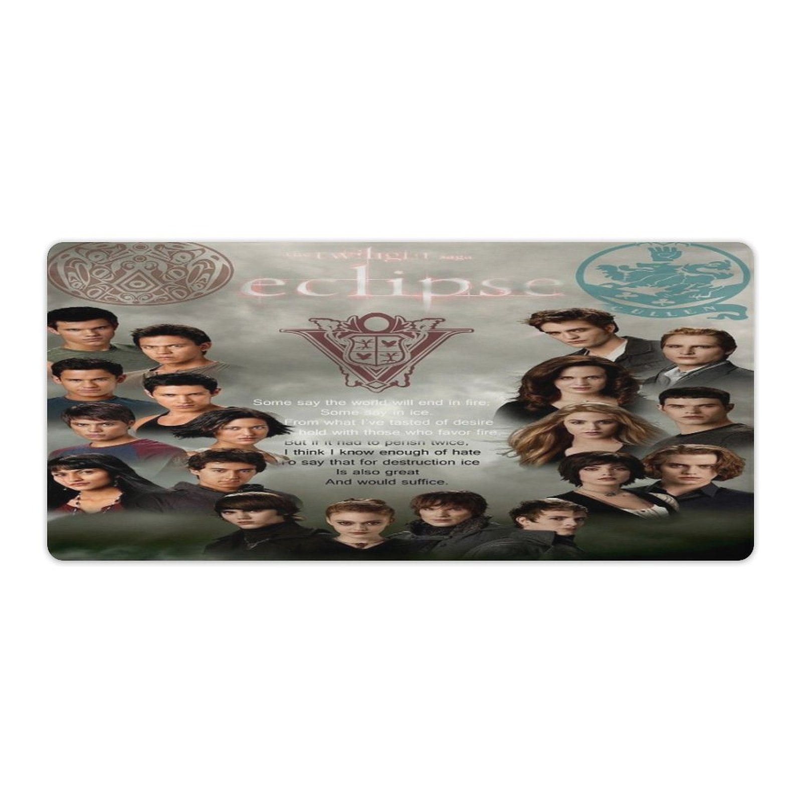 Twilight Saga Large Gaming Mouse Pad for Laptop Computer Rubber Edge ...