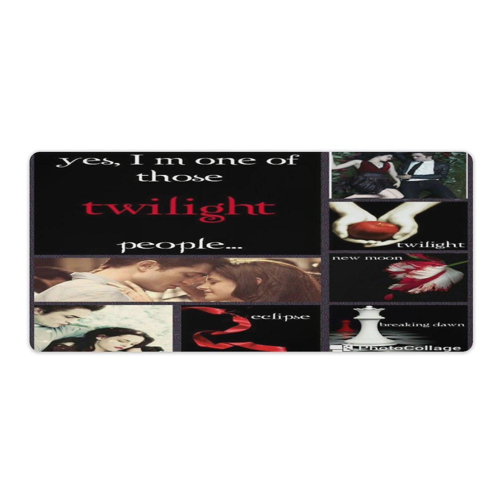 Twilight Saga Large Gaming Mouse Pad for Laptop Computer Rubber Edge ...