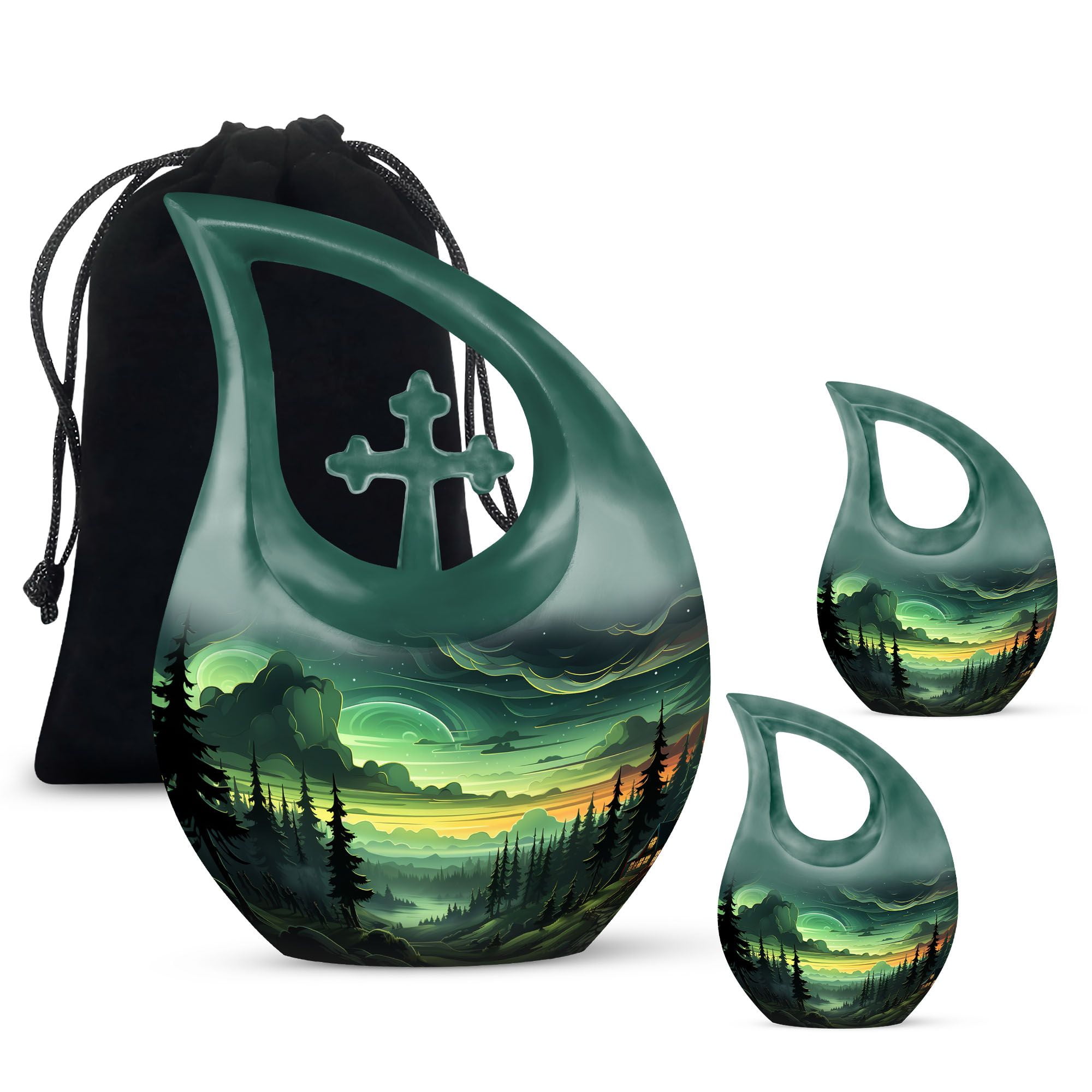 Twilight Serenity Forest Cabin Urn - Urn For Human Ashes - Urns For ...