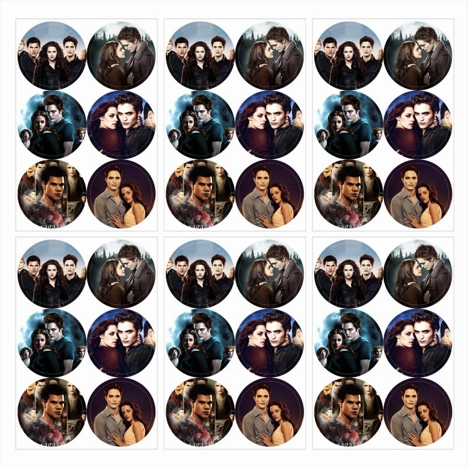 Twilight Stickers Labels Birthday Party Favors Thank You Themed Round ...